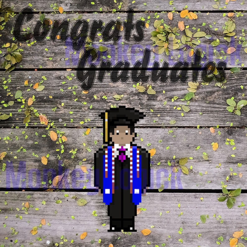 Graduate Student Pixel Art Digital Download - Etsy