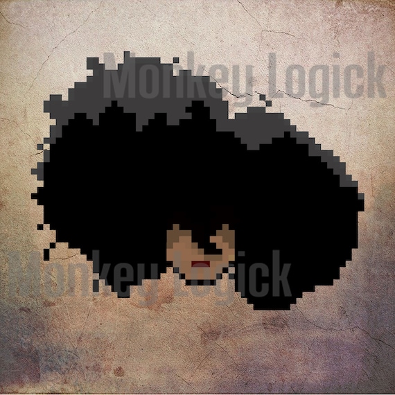 Natural Hair Pixel Art PNG Digital Download | Etsy