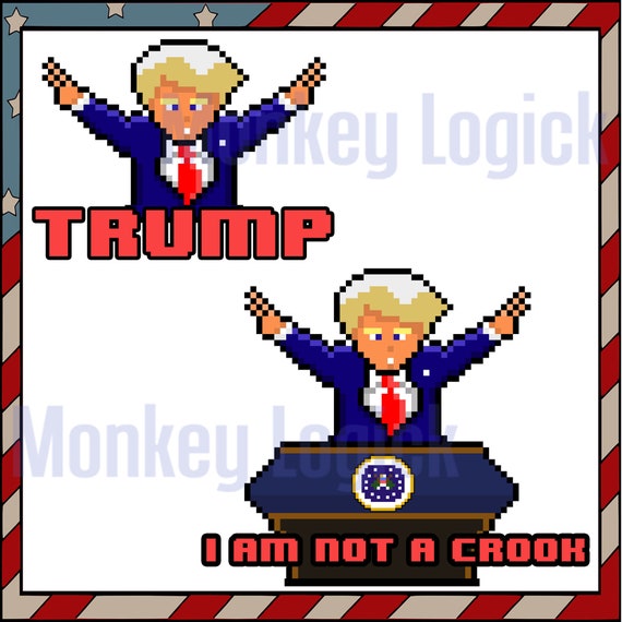 Trump Pixel Art Digital Download | Etsy