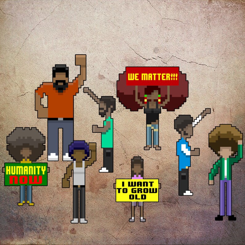 Demonstration Group Pixel Art Digital Download Package 1 | Etsy