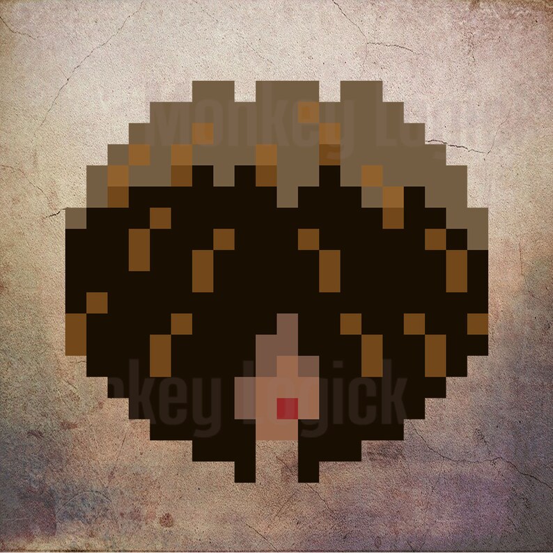 Pixel Art Afro PNG Digital Download - Etsy Canada