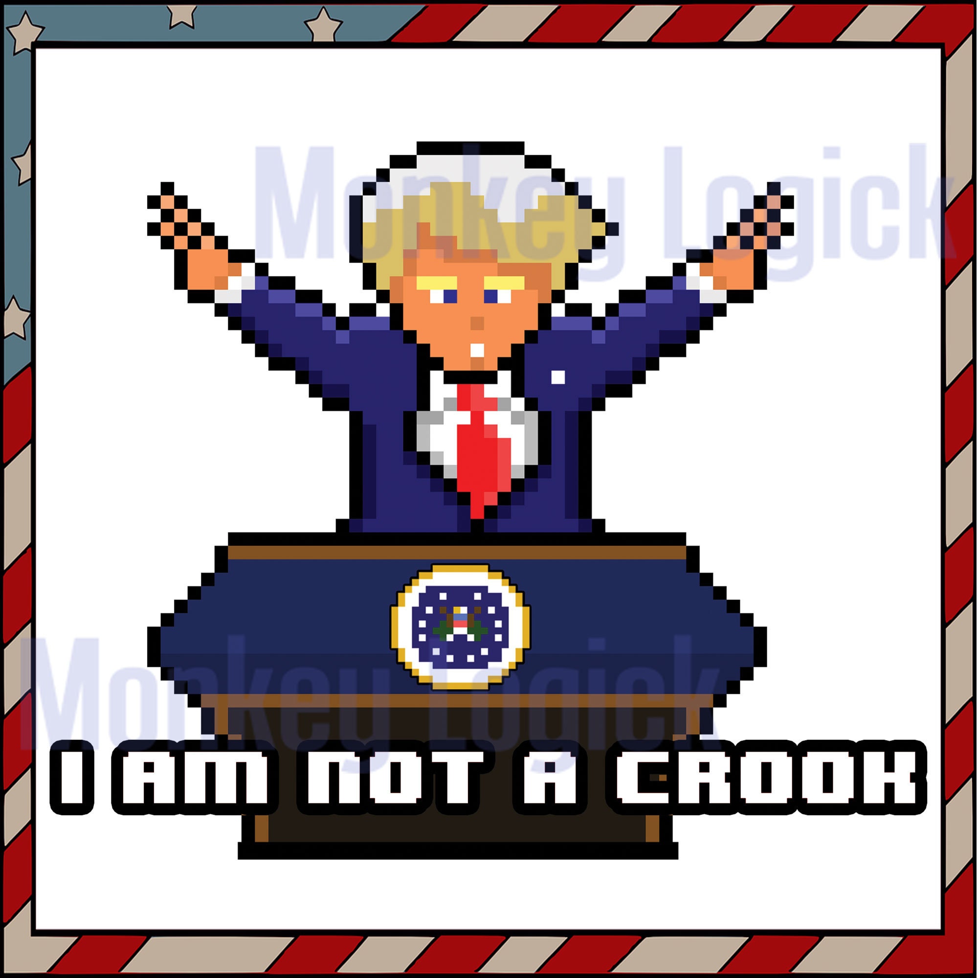 Trump Pixel Art Digital Download - Etsy