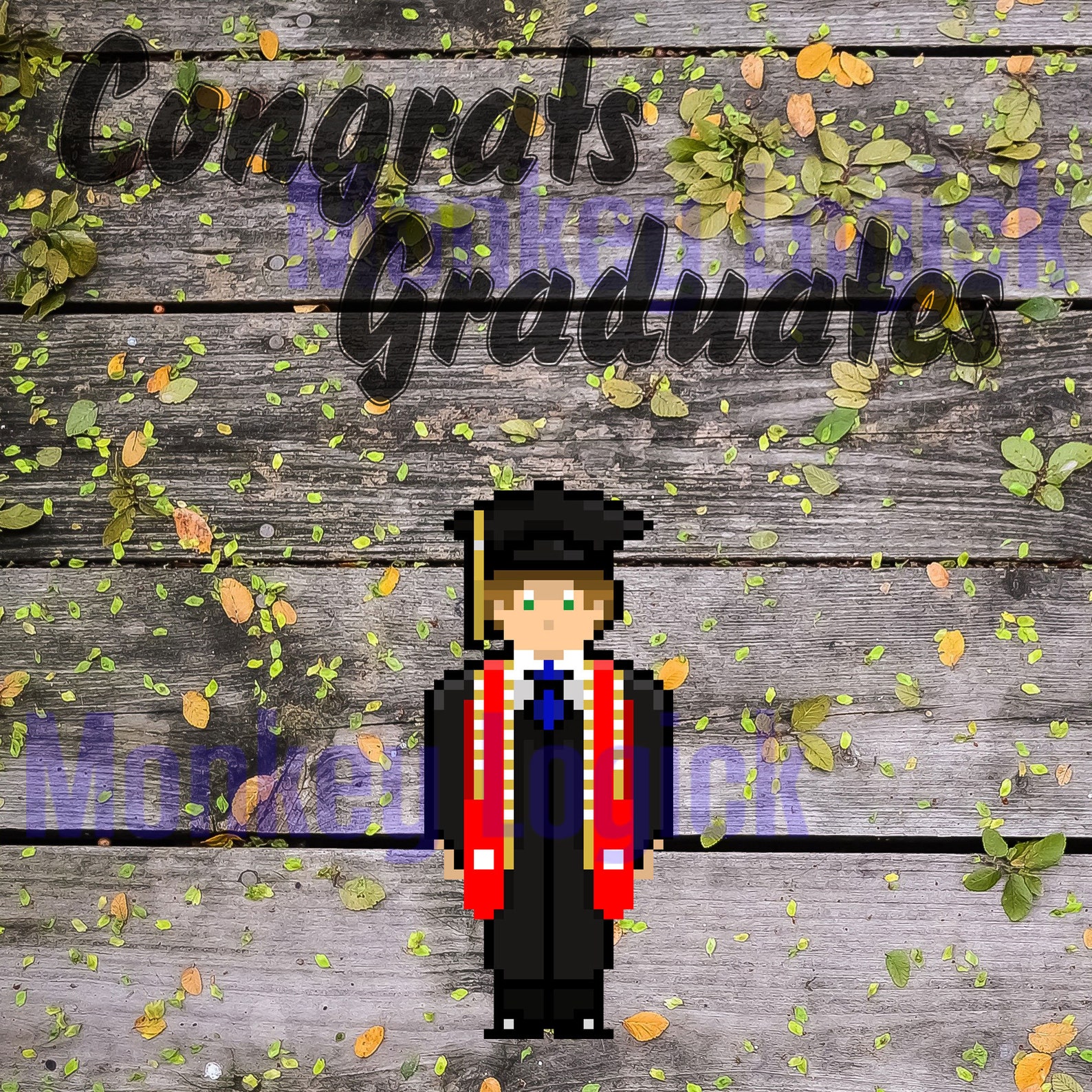 Graduate Student Pixel Art Digital Download - Etsy