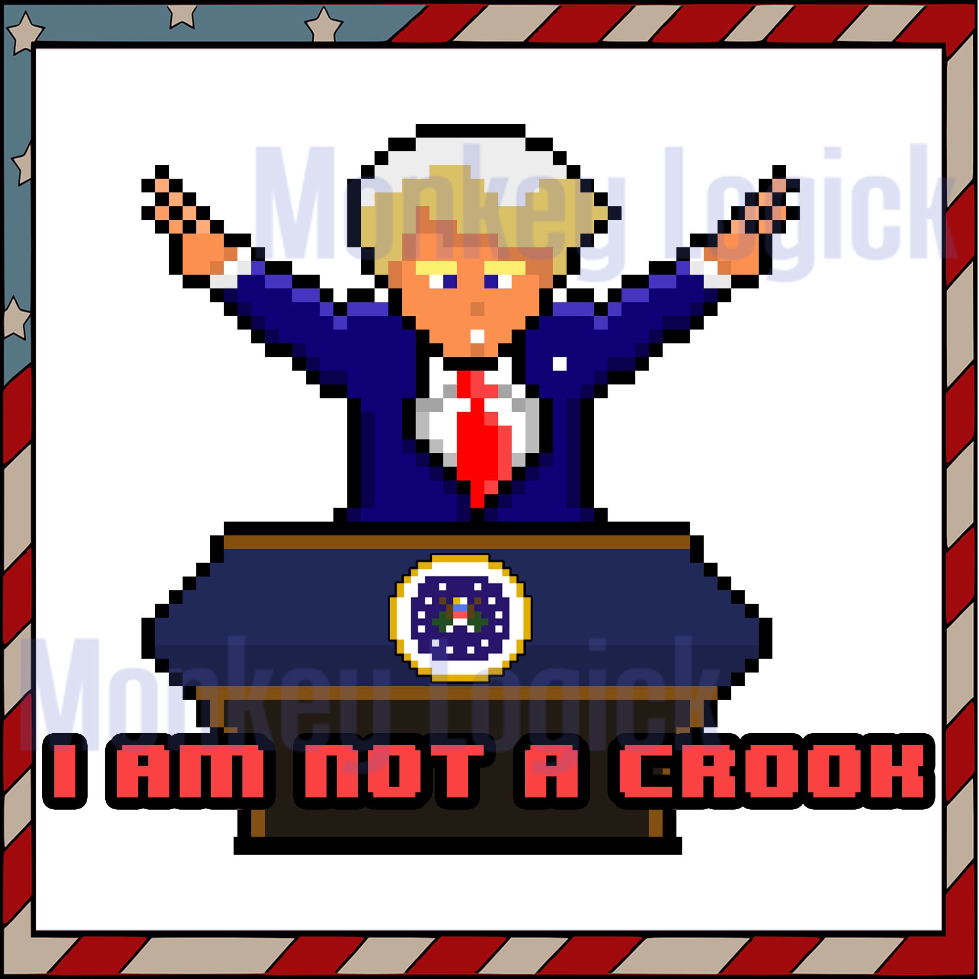 Trump Pixel Art Digital Download - Etsy