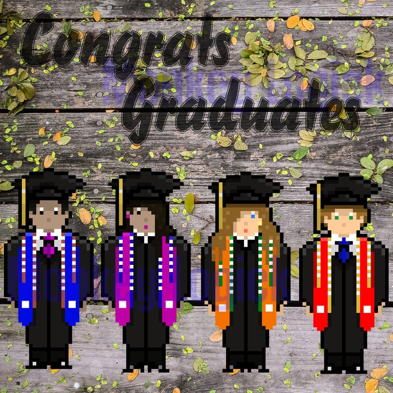 Graduate Student Pixel Art Digital Download - Etsy