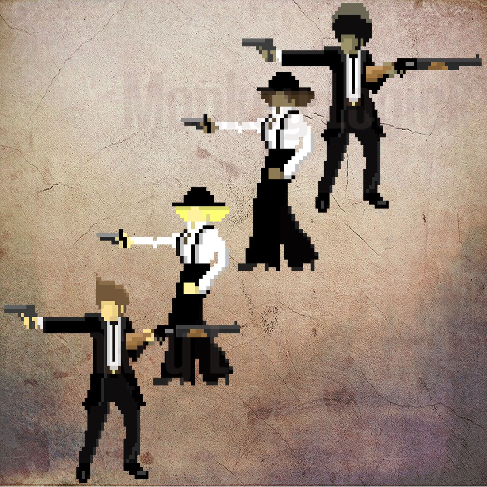 Bride & Groom Robber Pixel Art Digital Download - Etsy