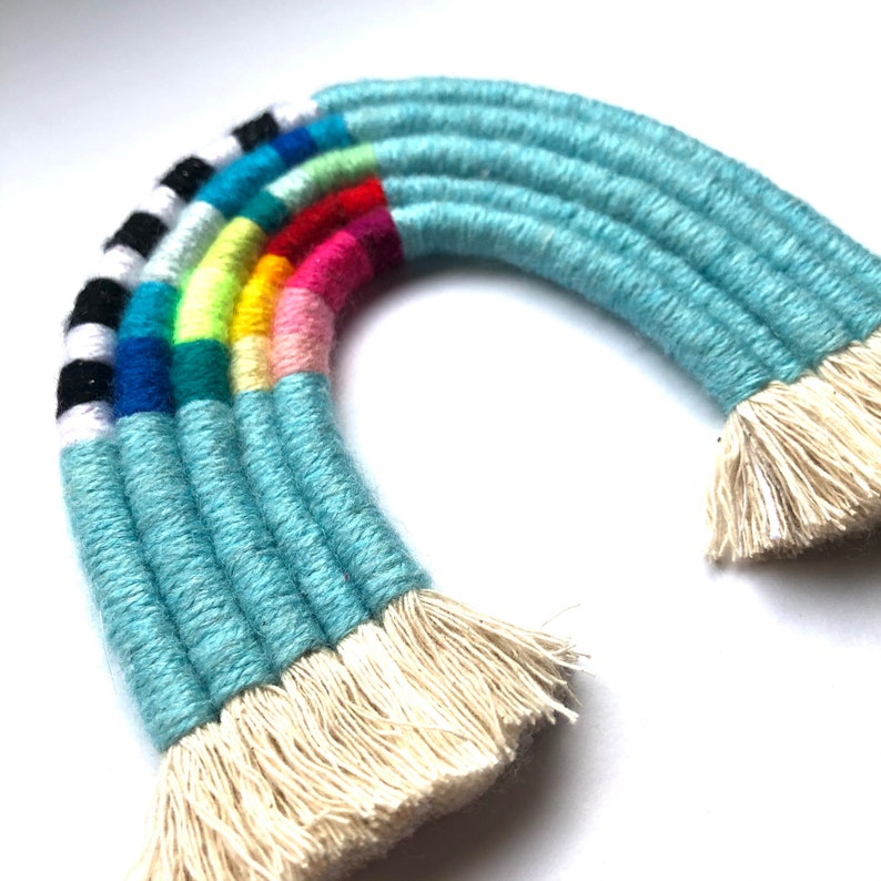 COLOUR SPLASH Boho Macrame Rainbow Wall Hanging, Mothers Day Gift ...