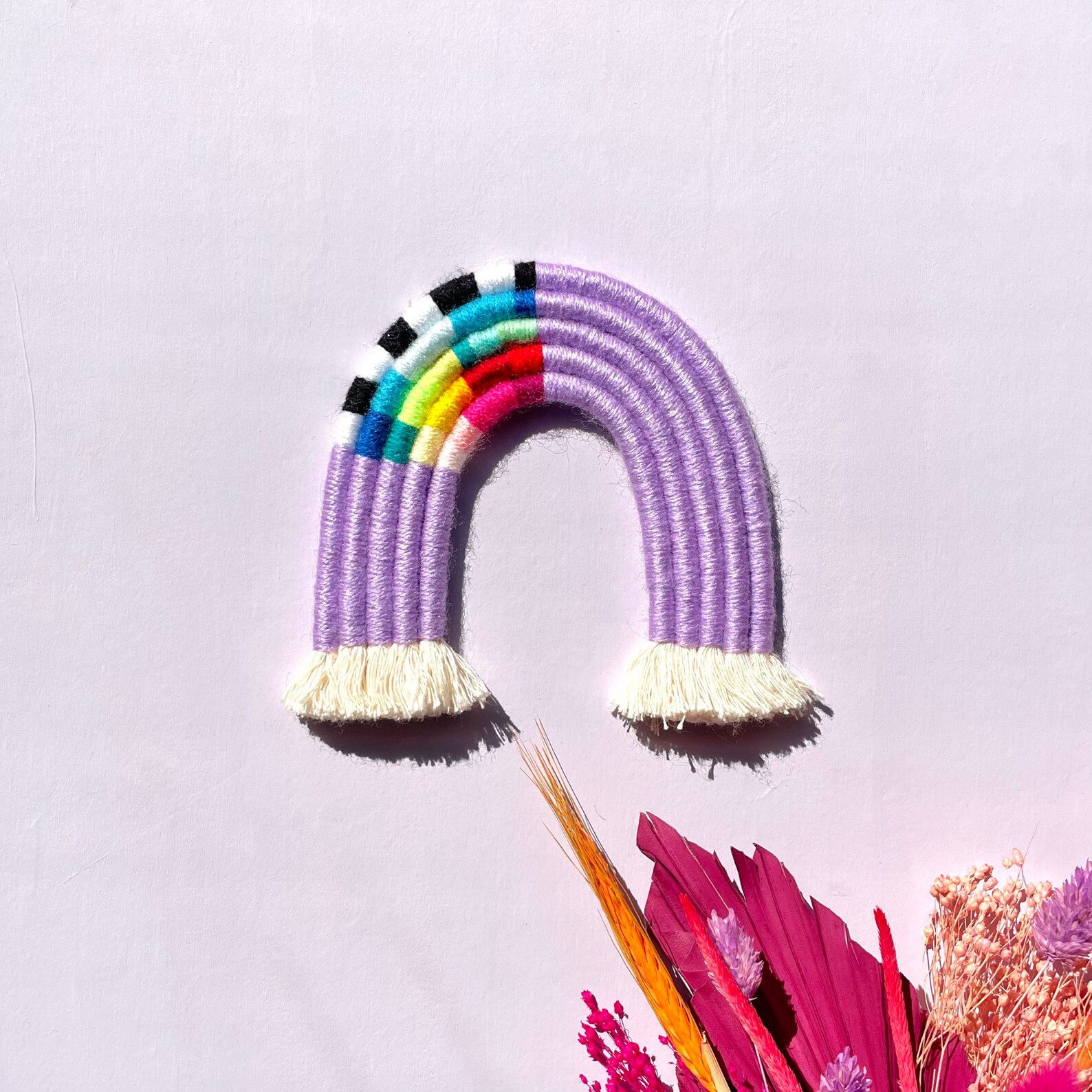 COLOUR SPLASH Boho Macrame Rainbow Wall Hanging Mothers Day - Etsy Ireland