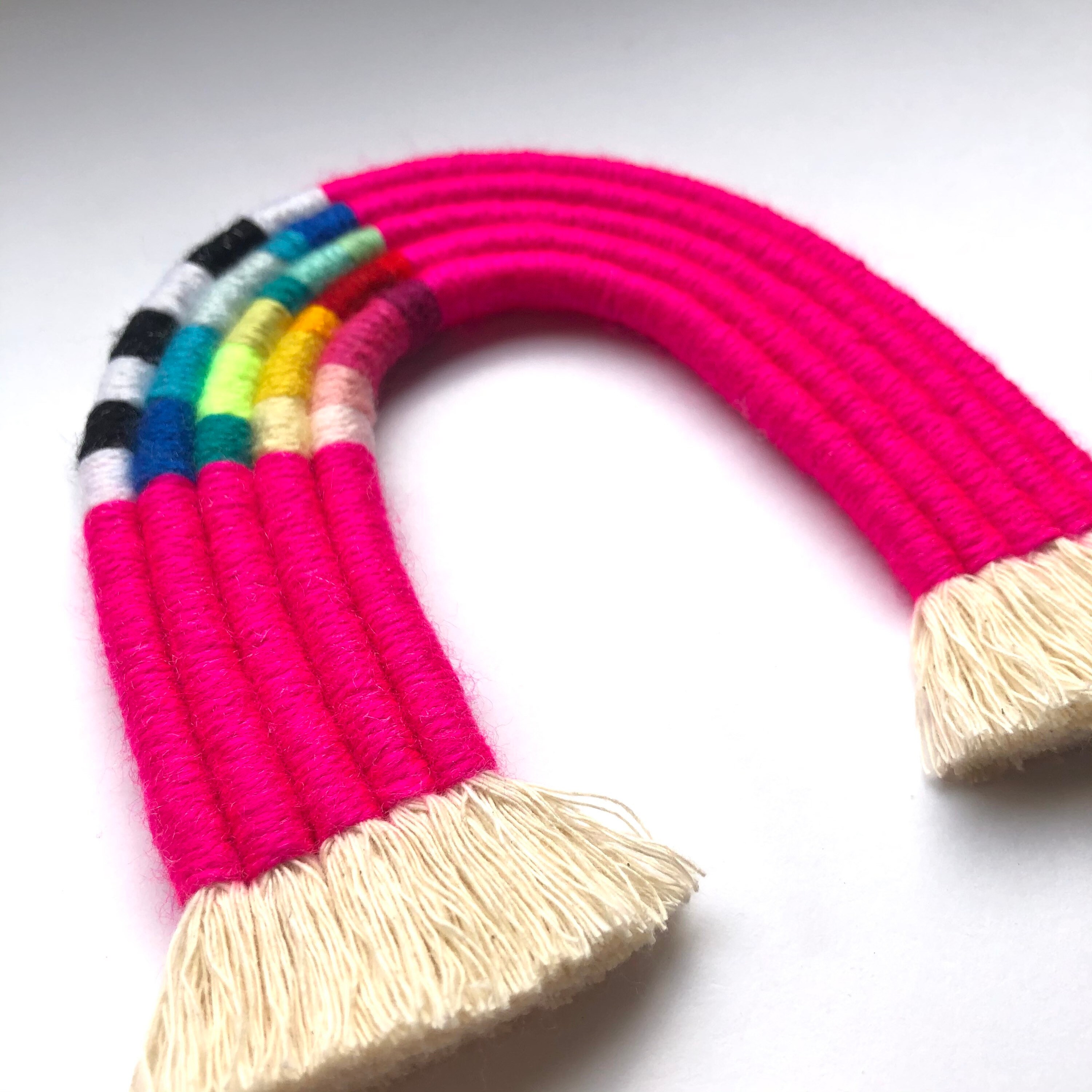 COLOUR SPLASH Boho Macrame Rainbow Wall Hangingbaby Shower - Etsy