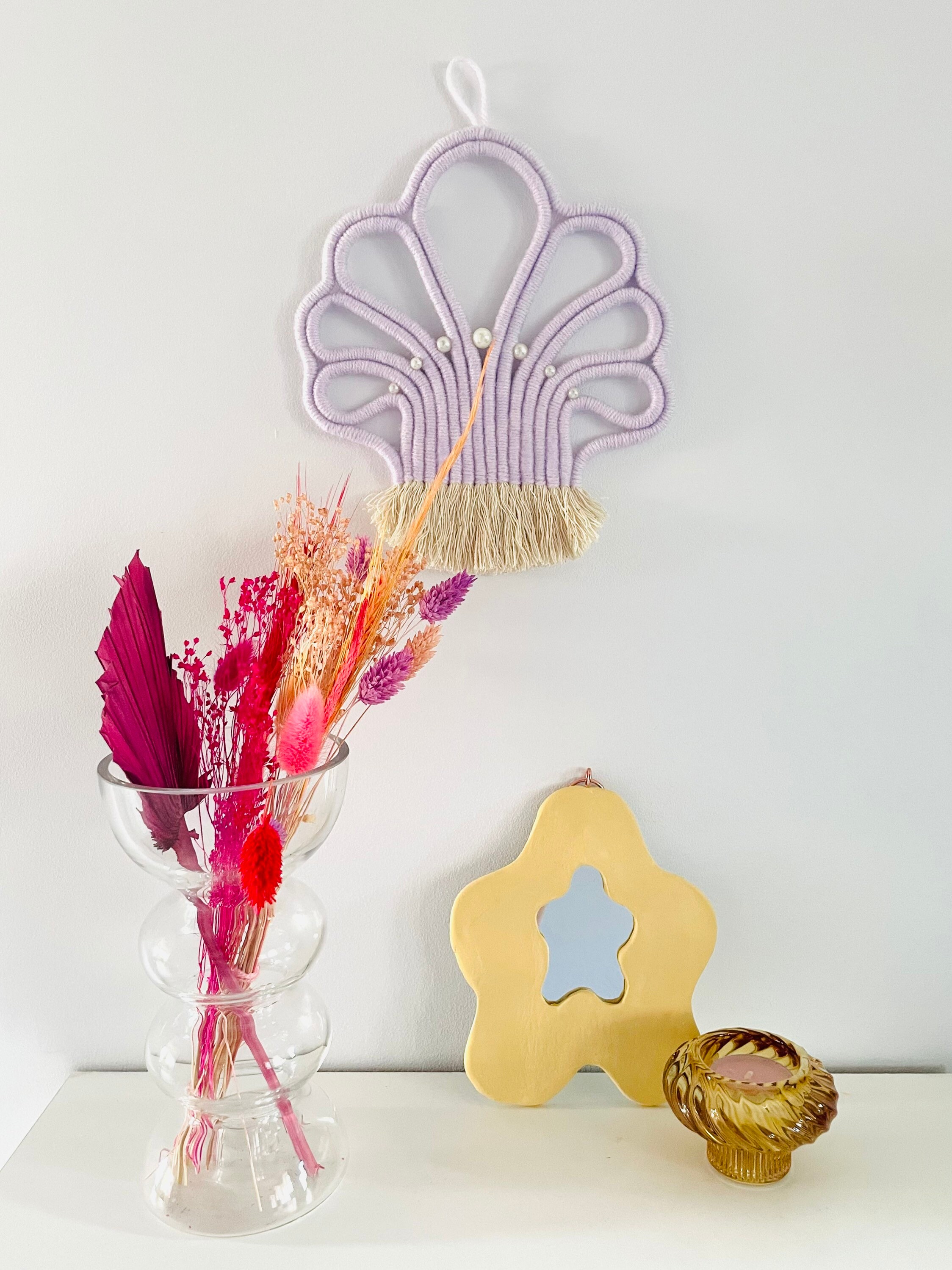 Shell wall hanging sea shell home decor danish pastel decor | Etsy