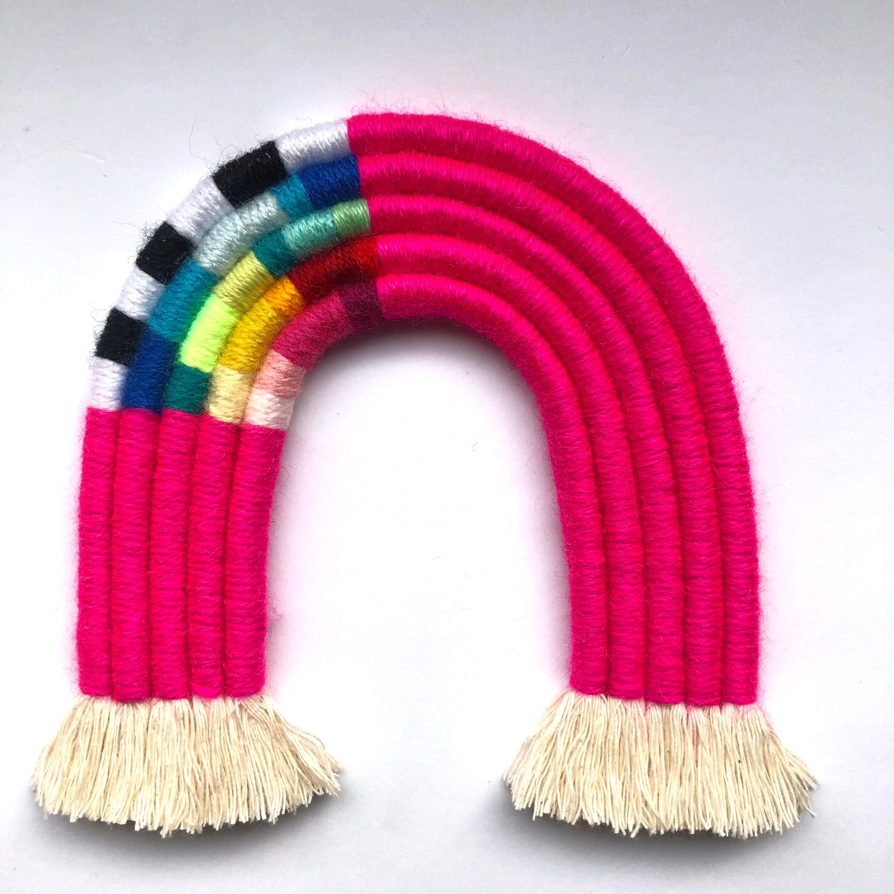 COLOUR SPLASH Boho Macrame Rainbow Wall Hangingbaby Shower - Etsy