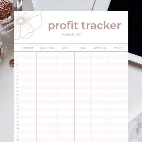 Small Business Profit & Cost Tracker PDF - Etsy