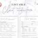 EDITABLE Client Intake Form and Client Self-assessment for Estheticians ...