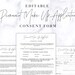 Editable Simple Permanent Makeup Consent Form - Etsy