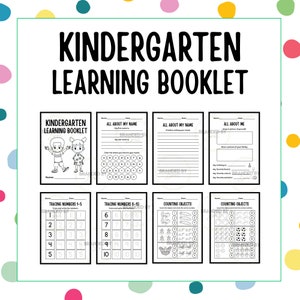 Printable Kindergarten Preschool Learning Booklet - Etsy