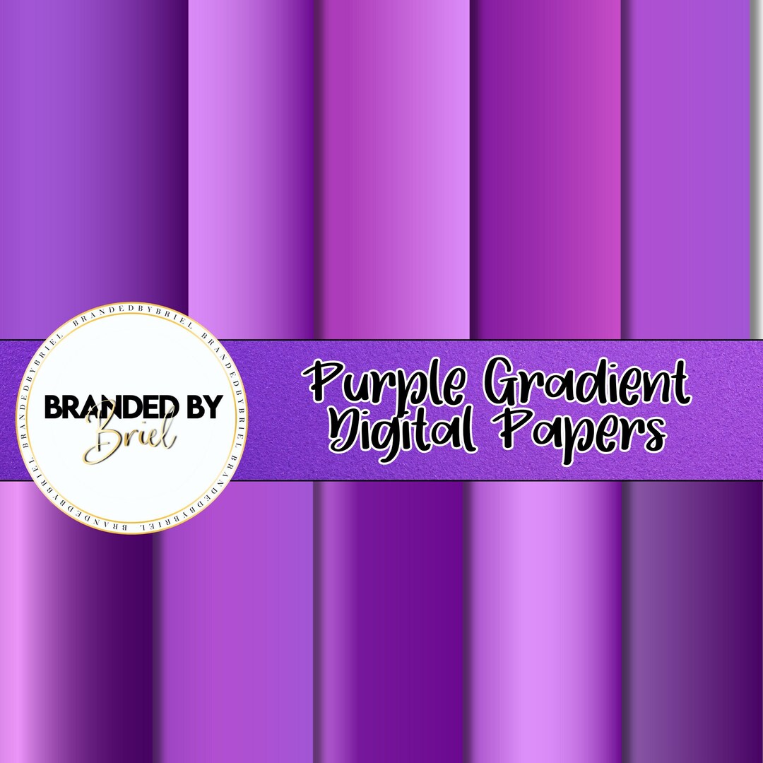 Purple Gradient Digital Papers PNG - Etsy