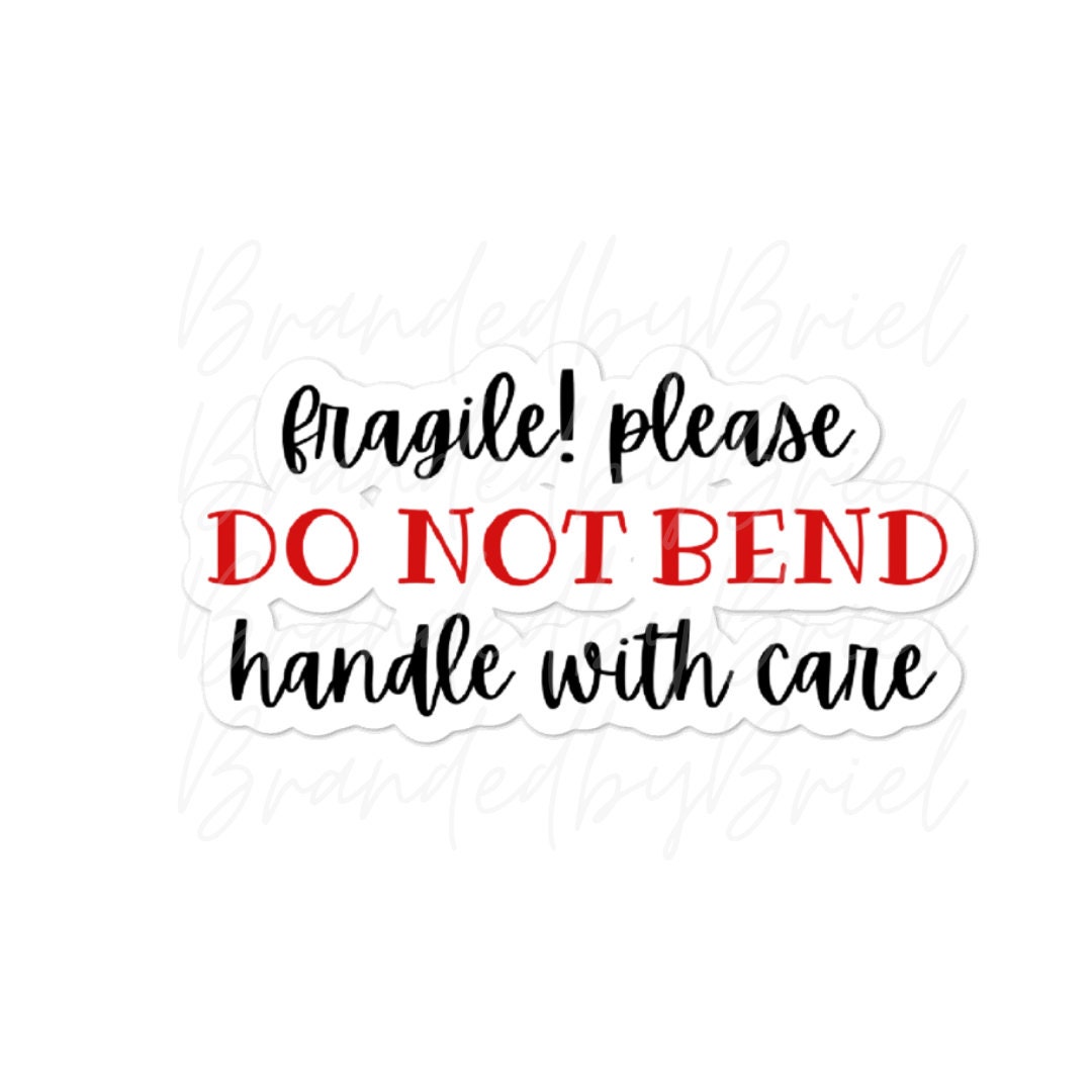 Fragile Do Not Bend PNG Downloadable & Printable - Etsy