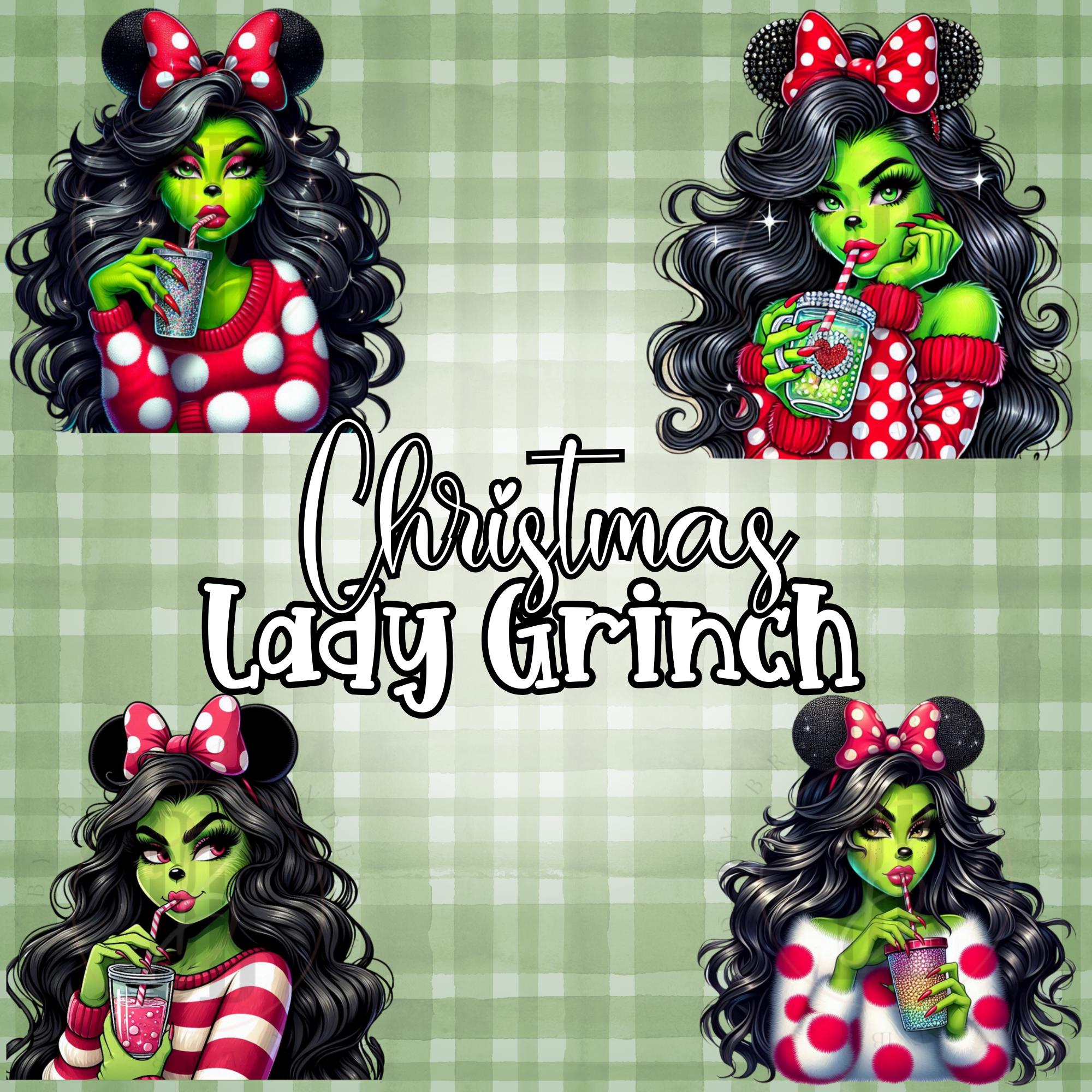 Lady Grinch Christmas Sublimation Holiday PNG - Etsy