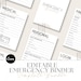 Editable Emergency Binder Template - Etsy