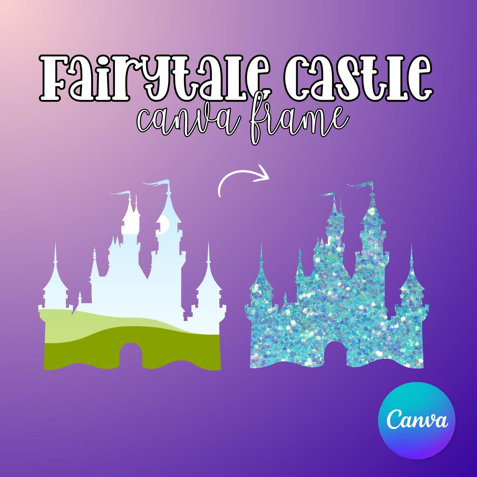 Fairytale Castle Customizable Canva Frame - Etsy