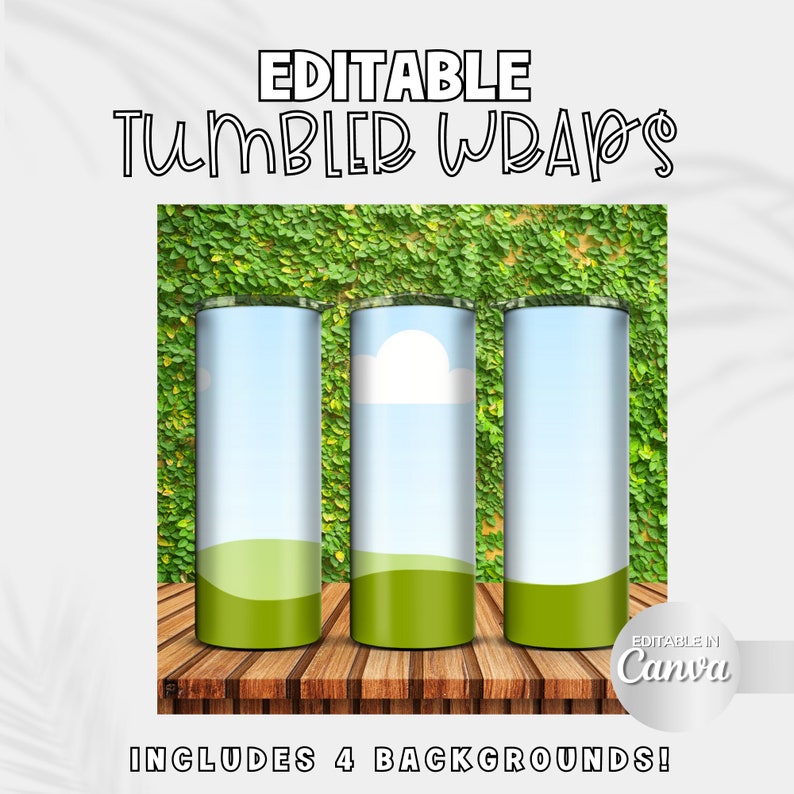 Editable Tumbler Wrap Template - Etsy