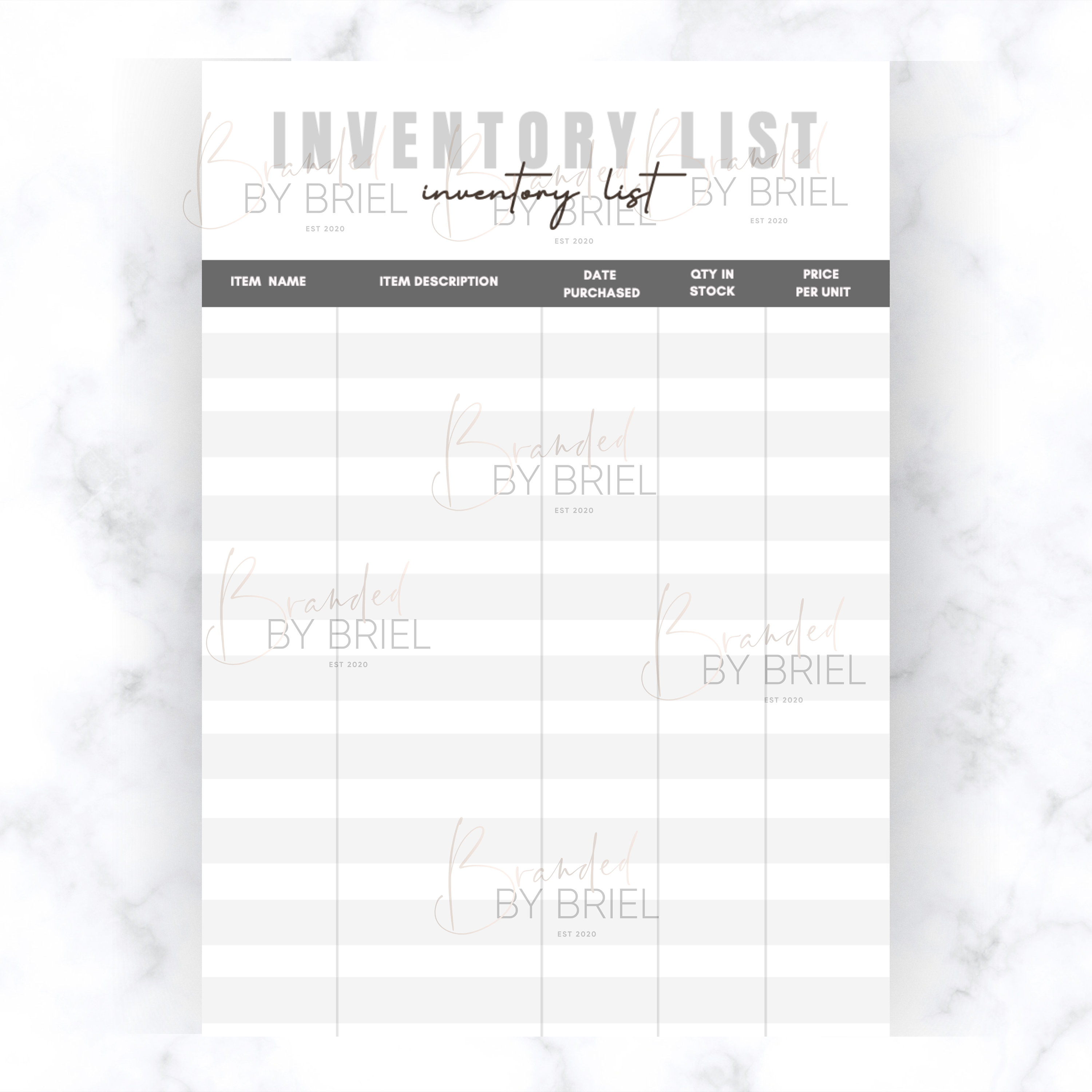Small Business Inventory Tracker PDF Clickable/printable - Etsy