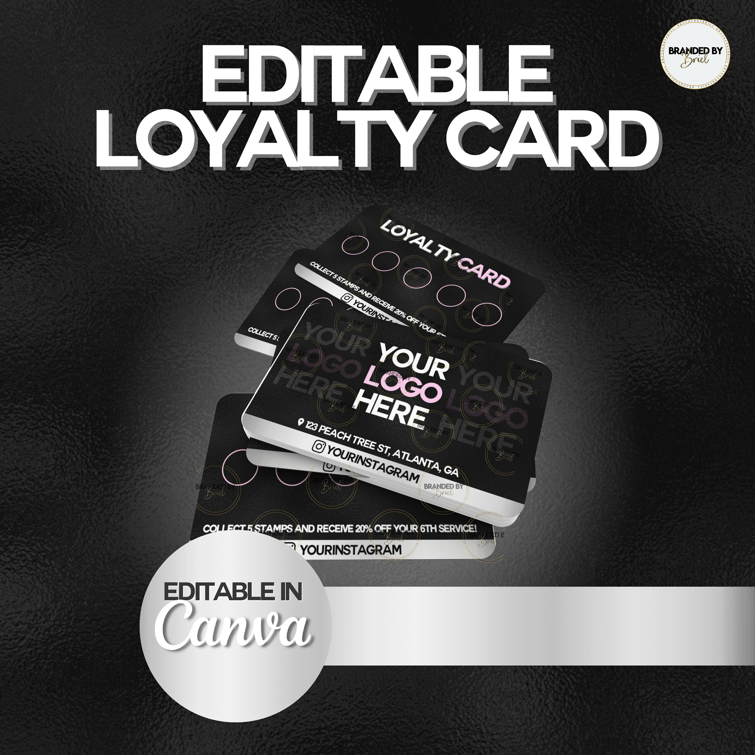 Editable Business Loyalty Card - Etsy