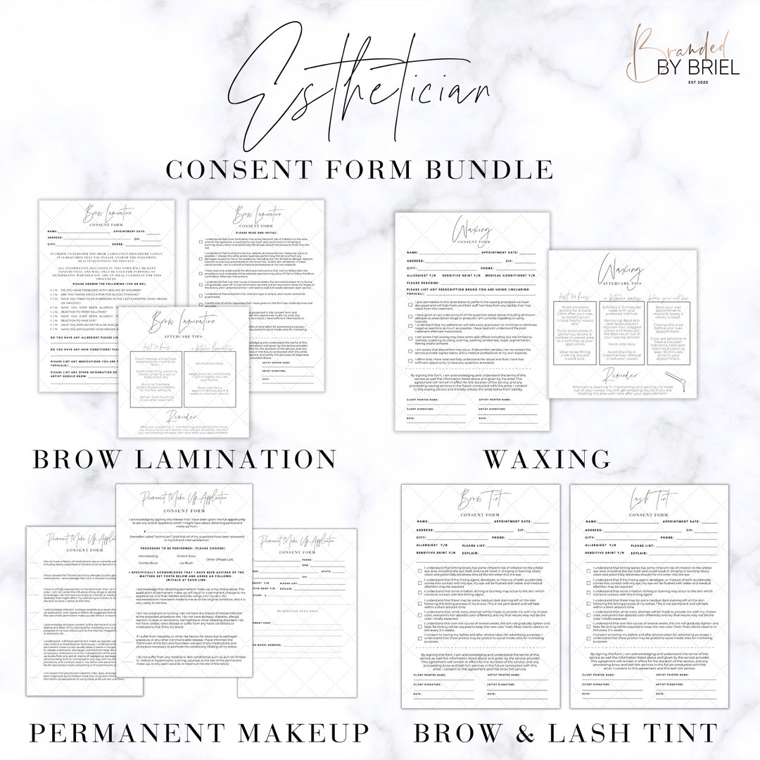 MEGA Esthetician Consent Form Bundle - Etsy