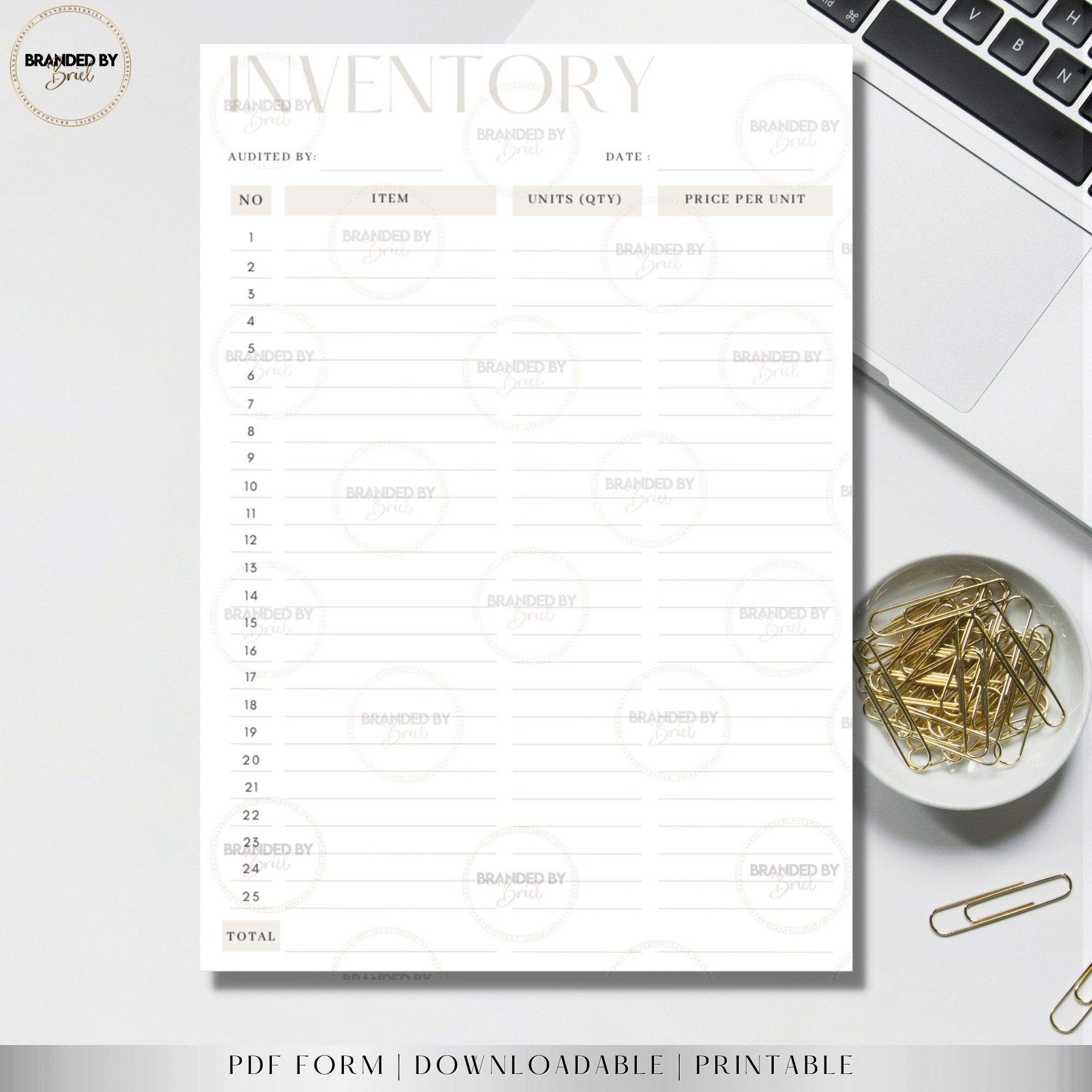 Modern Small Business Inventory List - Etsy