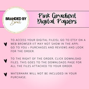Pink Gradient Digital Papers PNG - Etsy