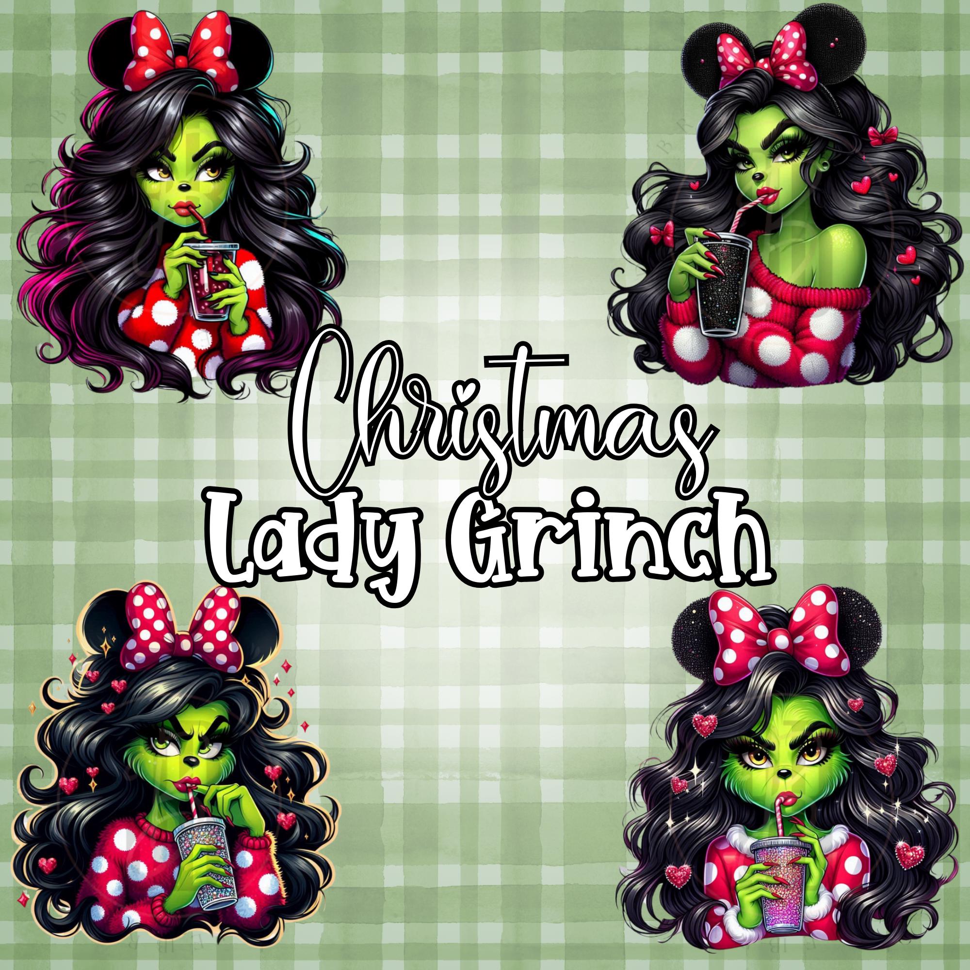 Lady Grinch Christmas Sublimation Holiday PNG - Etsy