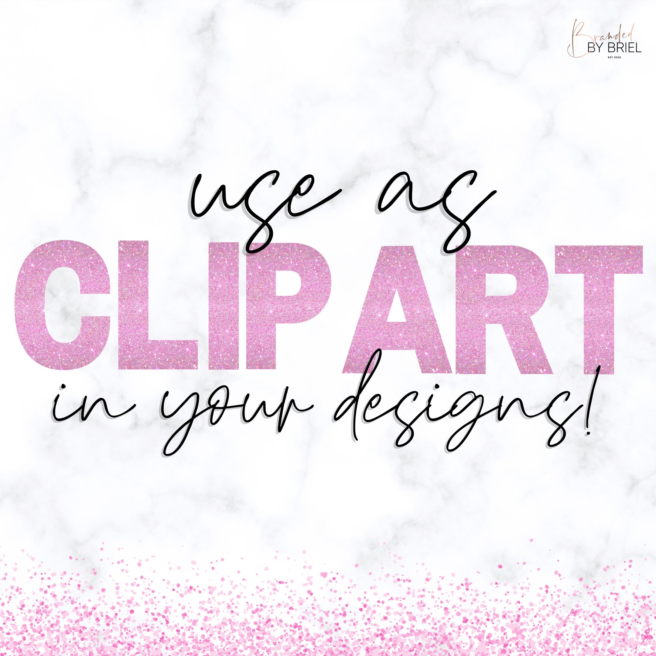 Pink Glitter Letters and Numbers | PNG - Etsy