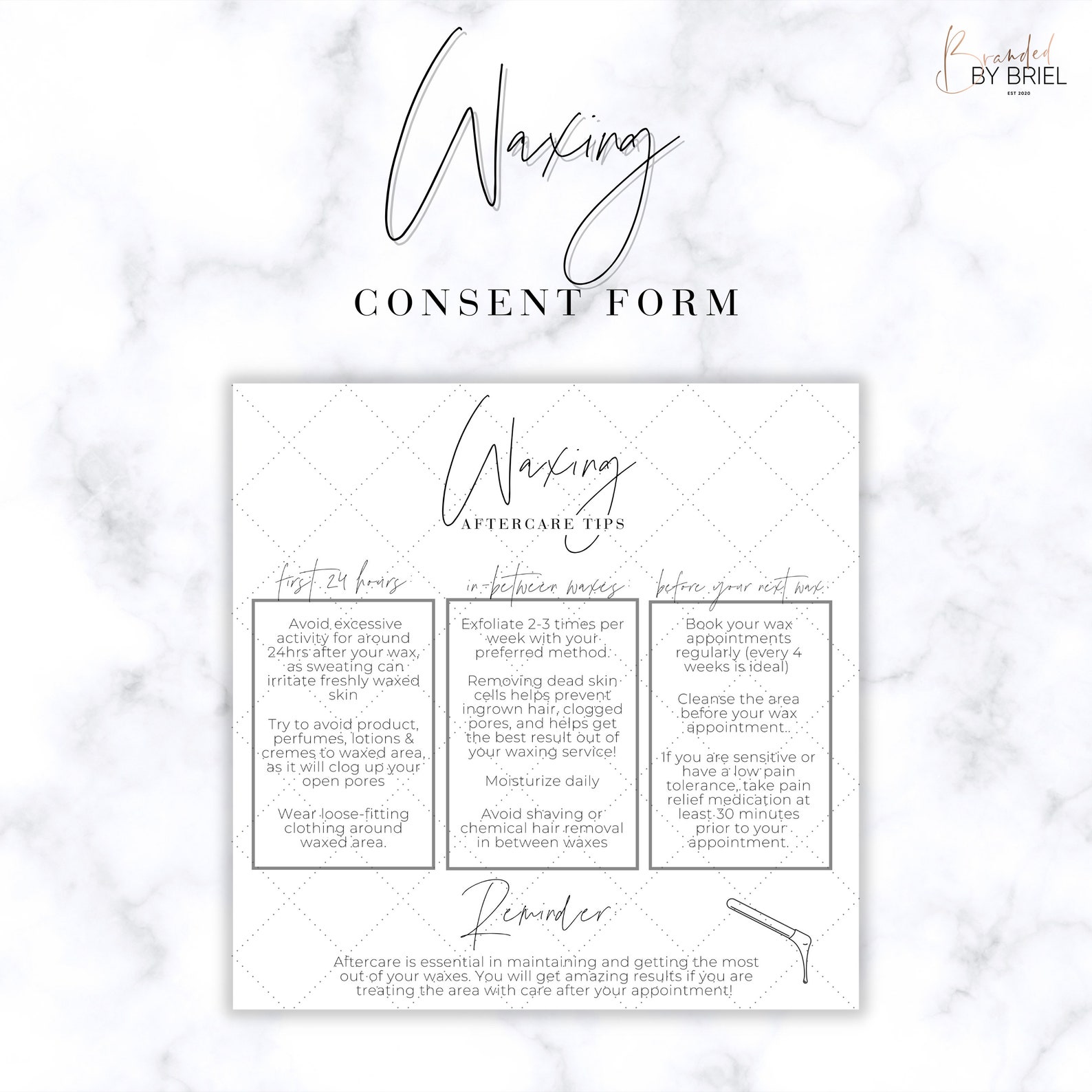 Waxing Consent Form - Etsy