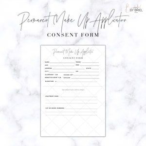 Simple Permanent Makeup Consent Form - Etsy