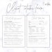 Simple Client Intake Form and Client Self-assessment for Estheticians PRINTABLE & DOWNLOADABLE ...