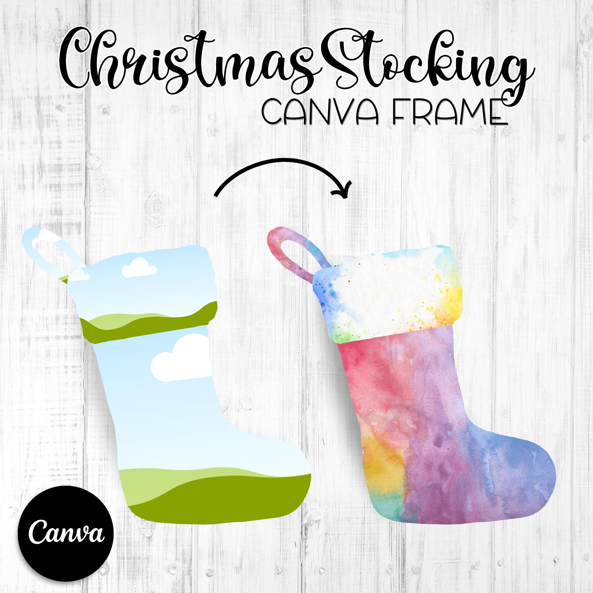 Christmas Stocking Canva Frame - Etsy