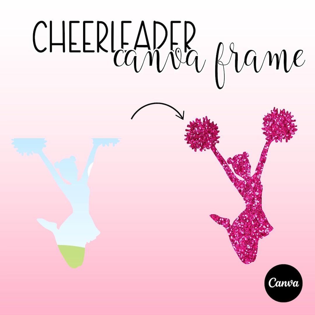 Cheerleader Cheer Canva Frame Template - Etsy