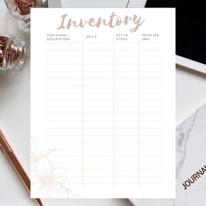 Small Business Inventory List - Etsy