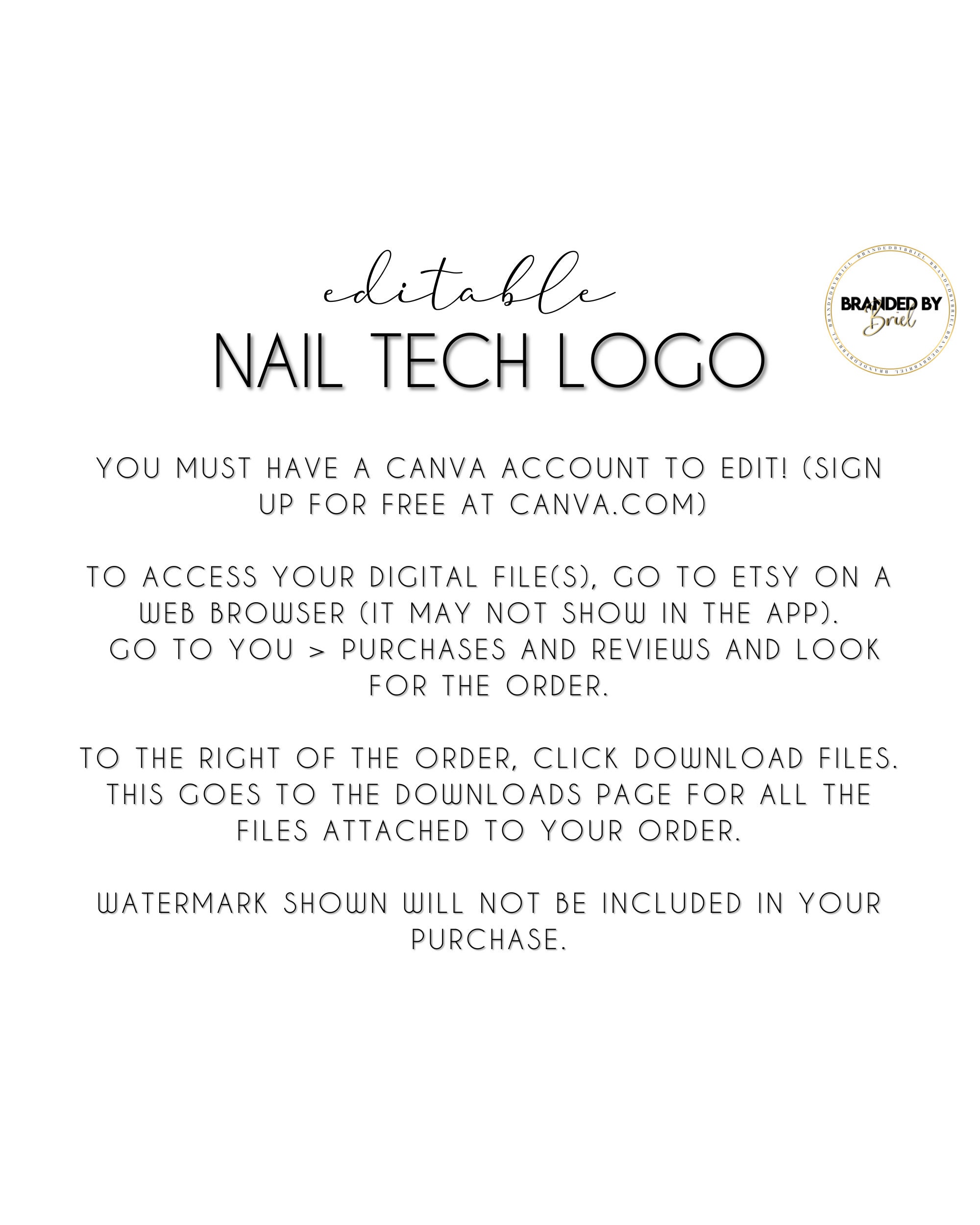 Nail Technician Logo - Etsy