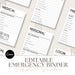 Editable Emergency Binder Template - Etsy