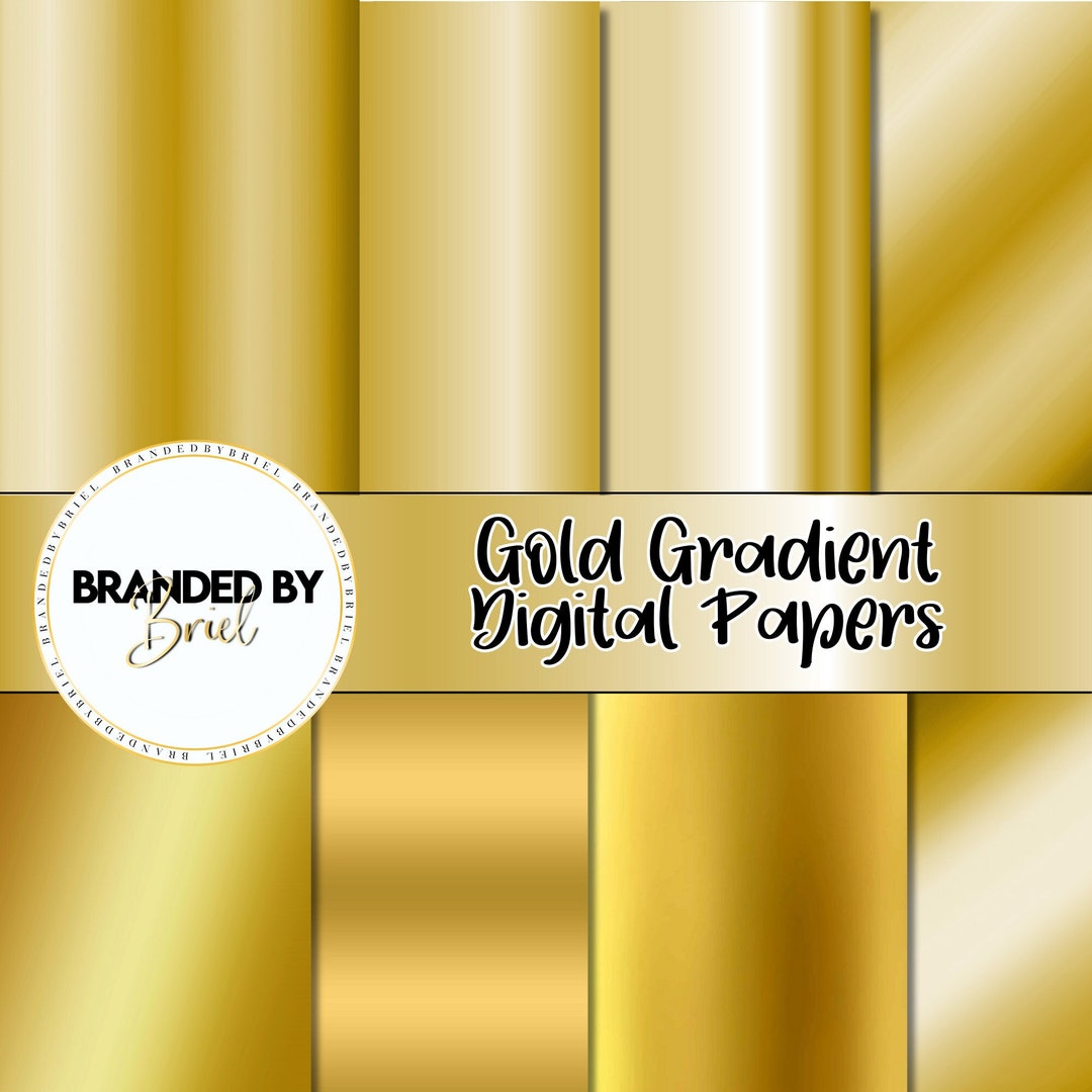 Gold Foil Gradient Digital Papers PNG - Etsy
