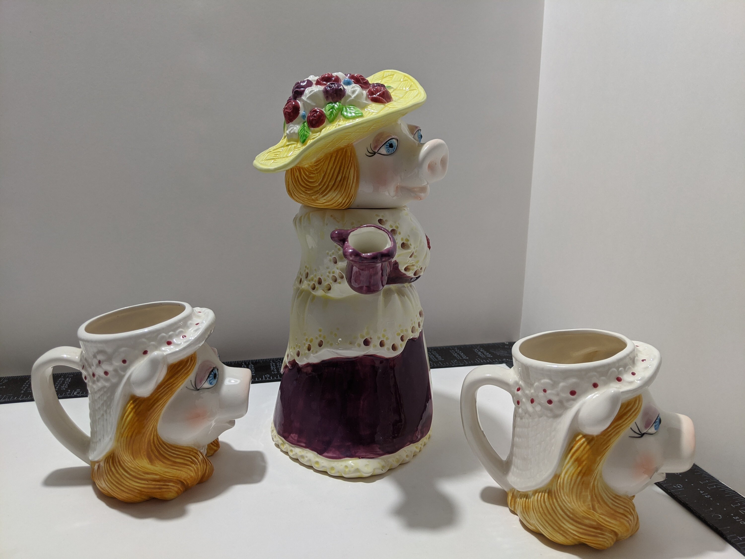 Vintage Miss Piggy Muppets Teapot and Two Miss Piggy Cups - Etsy