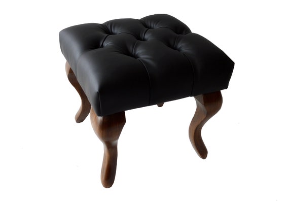 Bench Puff Furniture Upholstered Handmade Chesterfield Pouffe | Etsy