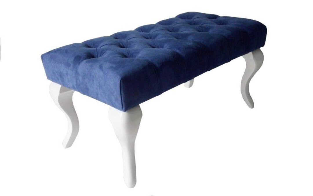 Bench Puff Furniture Upholstered Handmade Chesterfield Pouffe - Etsy