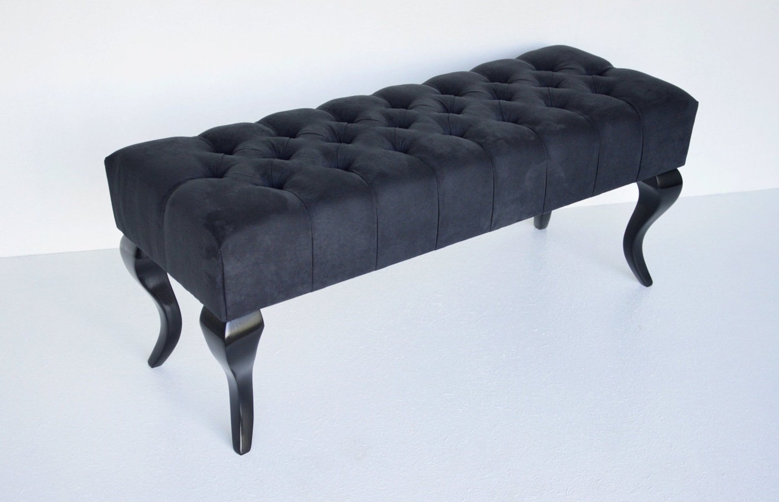 Bench Puff Furniture Upholstered Handmade Chesterfield Pouffe | Etsy