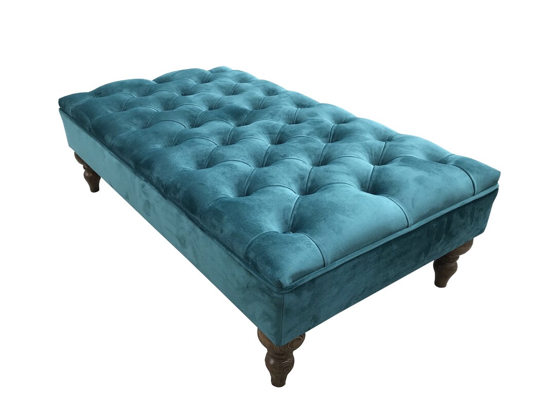 Large Bespoke Footstool Coffee Table Chesterfield Style Deep - Etsy