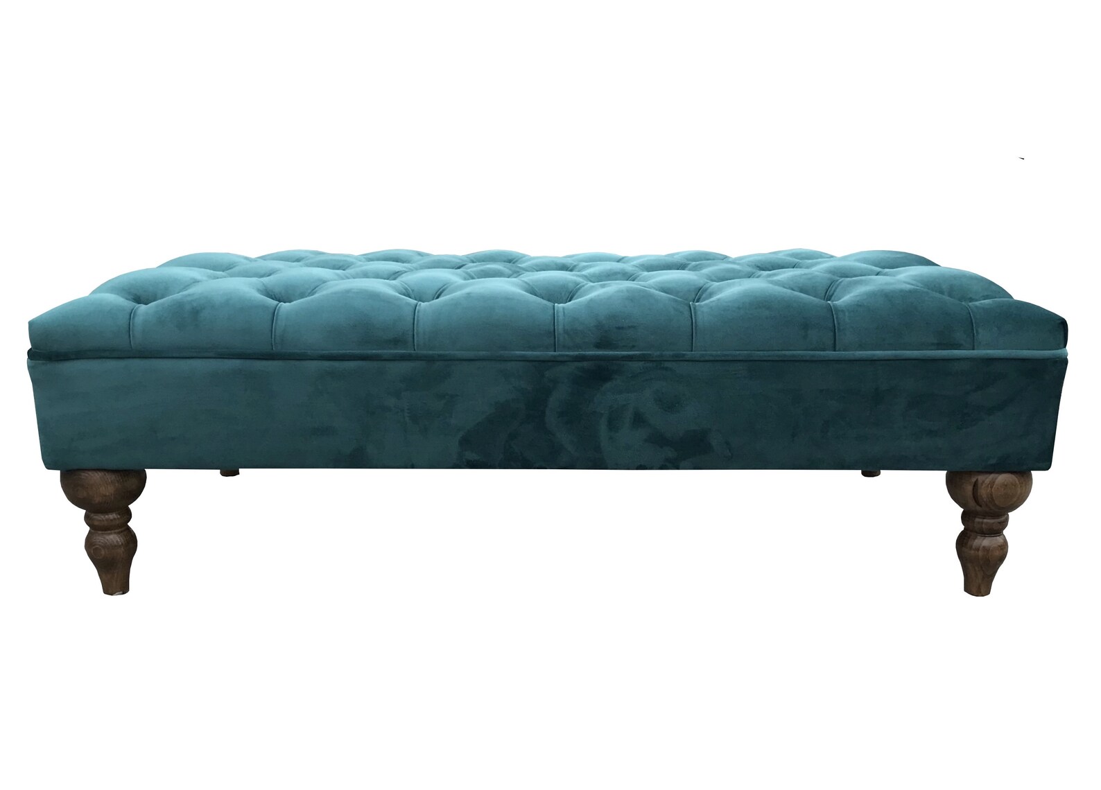 Large Bespoke Footstool Coffee Table Chesterfield Style Deep Buttoned ...