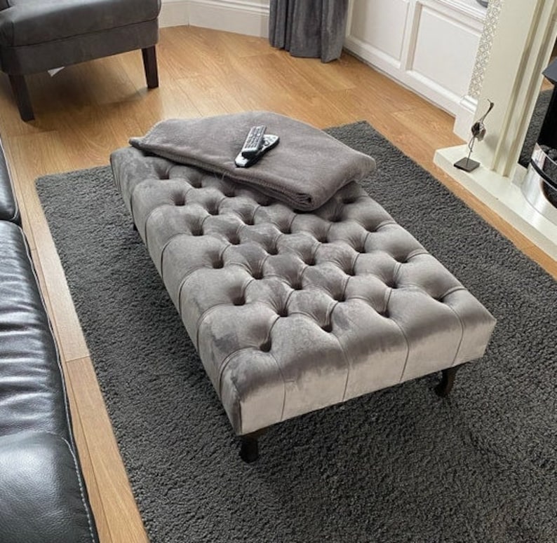 Large Bespoke Ottoman Footstool Coffee Table Chesterfield - Etsy UK