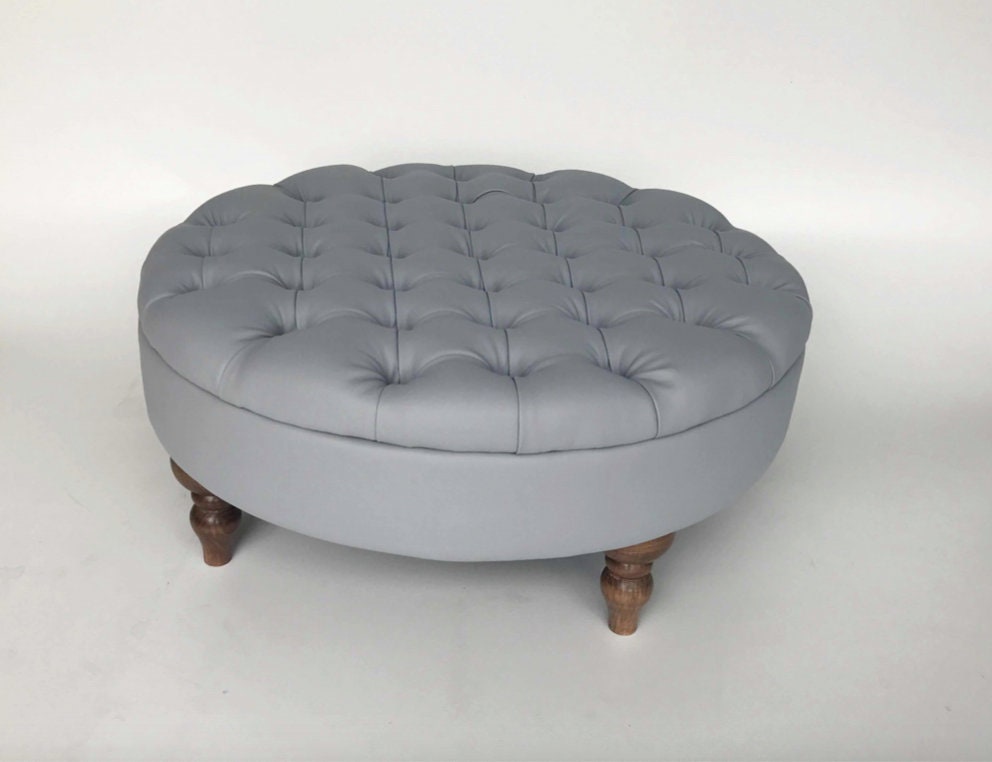 Large Round deep Footstool Coffee Table Bench Puff Furniture | Etsy