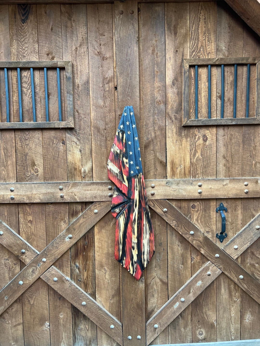 Rustic Wooden Draped Flag (outside) - Etsy
